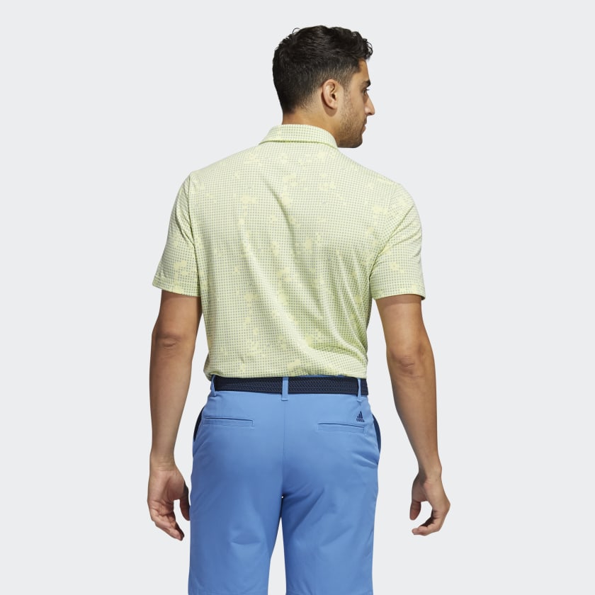 ADIDAS MEN'S NIGHT CAMO-PRINT PRIMEGREEN GOLF POLO SHIRT - Pulse Yello ...